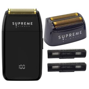 SUPREME TRIMMER Foil Shaver STF600 (60 Min Runtime) & Replacement Cutters SB55 | Crunch Lite - Black