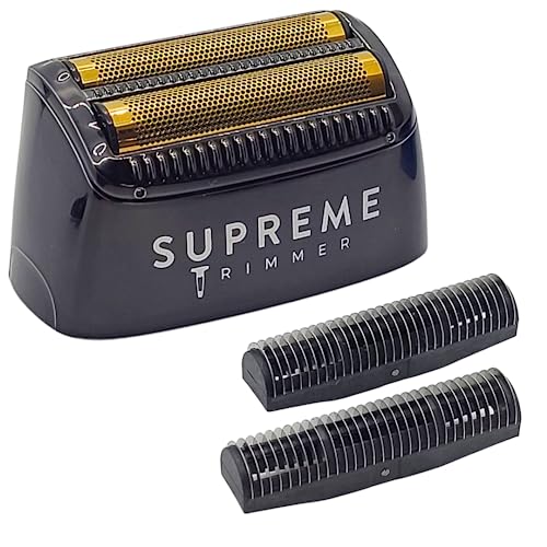 SUPREME TRIMMER Foil Shaver STF600 (60 Min Runtime) & Replacement Cutters SB55 | Crunch Lite - Black