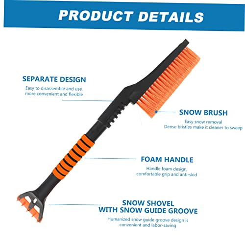 VICASKY Snow Shovel Snow Scraper for Car Glass Squeegee Snow Brush for Car Auto Snow Removal Tool Car Snow Scraper and Brush Car Scraper Ice Brushes Snow Removers Car Snow Remover Deicing