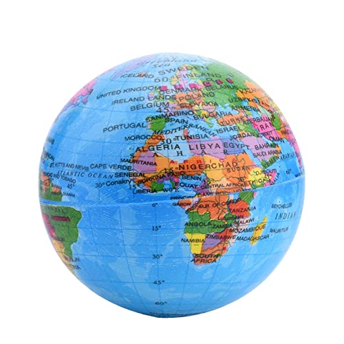 WYNOTT World Map Stress Balls | Squeezable Earth Day Globe Stress Ball,Pressure Relieving Health Balls Globe Pattern Balls for Kids, School, Classroom, and Party Favors