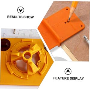 Housoutil Orange Suit 2 Sets 8Pcs Hole Punch Tool Lip Gloss kit Drill Guide Cabinet Hinge kit Router jigs Hole Guide Hinge Positioning Tools Hole Opener Carpentry Tools Plastic Makeup