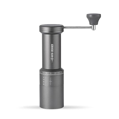 MHW-3BOMBER Manual Coffee Grinder 40g Stainless Steel Burr Hand Coffee Grinder for Espresso Drip Coffee French Press Grey G5817G