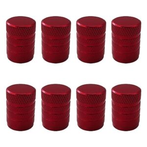 8pcs aluminum car tire valve caps hex alloy tyre valve stem cover air dust cap tire valve truck bike wheel rim valve stem cap(red)