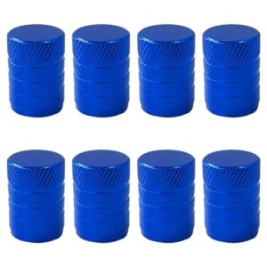 8pcs valve caps prevent corrosion car dust caps universal aluminum wheel tire air caps valve stem covers(blue)