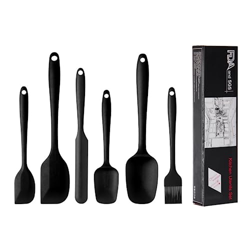 Silicone Kitchenware Silicone 6-piece Set Integrated Oil Brush Cake Cream spatula Set DFY Baking Tool