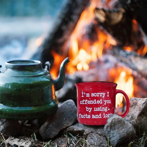 Funny Coffee Mug, I F*cking Love Pumpkins and Leaves and Shit Fall Stoneware Campfire mug, 15oz Coffee Mug Ceramic Cup, Unique Sarcastic Gag Gift for Women Men (#1)