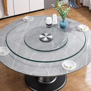 BBAUER Glass Lazy Susan Turntable, Glass Lazy Susan Turntable Dining Table, with Swivel Assist System Round, Silent Smooth Not Easy to Dump