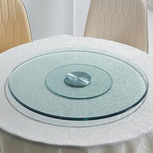 bbauer lazy susan dining table, with silent bearings, rotating serving plate suitable for birthday parties family dinners and banquets