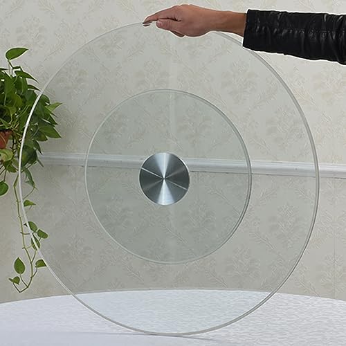 BBAUER Lazy Susan Dining Table, with Silent Bearings, Rotating Serving Plate Suitable for Birthday Parties Family Dinners and Banquets