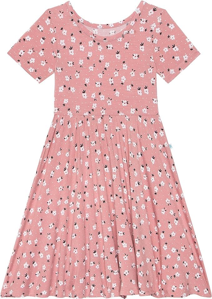 Posh Peanut Little Girls Dresses - Baby Clothes from Soft Viscose from Bamboo - Perfect Kids Summer Dress (Emmilene, 5T-6T)