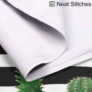 Cactus Stripes Satin Pillow Cases Silk Satin Pillowcase for Hair and Skin Standard Set of 2 Super Soft Silk Pillowcase with Envelope Closure (20x26 in)