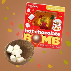 Limited Edition Hot Chocolate Melting Balls, Original and Caramel Apple Flavored Fall Treats, Mini Marshmallows Included, Seasonal Drink Mix, 1.6 Ounces (Pack of 4) (Original and Caramel Apple)