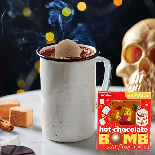 Limited Edition Hot Chocolate Melting Balls, Original and Caramel Apple Flavored Fall Treats, Mini Marshmallows Included, Seasonal Drink Mix, 1.6 Ounces (Pack of 4) (Original and Caramel Apple)