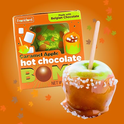 Limited Edition Hot Chocolate Melting Balls, Original and Caramel Apple Flavored Fall Treats, Mini Marshmallows Included, Seasonal Drink Mix, 1.6 Ounces (Pack of 4) (Original and Caramel Apple)