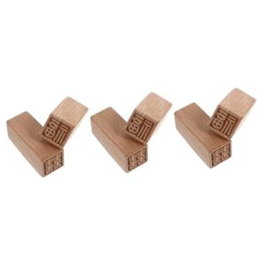 6 pcs seal flower embossing cookie stamp decorative wood dessert stamp wedding stamps gummy molds gummy sushi wood cake stamper moon cake stamper practical wooden cake stamper ink