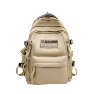 dunbri large capacity backpack waterproof activity backpack women laptop backpack men fashion gym backpack travel bag (khaki)