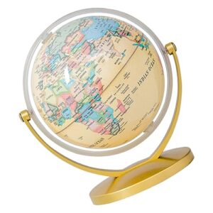 hohopeti universal earth instrument desk toys mini toys for kids retro home decor revolving globe 3d interactive children globe plastic tellurion globe rotating globe decor tabletop craft