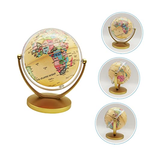 Hohopeti Universal Earth Instrument Desk Toys Mini Toys for Kids Retro Home Decor Revolving Globe 3d Interactive Children Globe Plastic Tellurion Globe Rotating Globe Decor Tabletop Craft