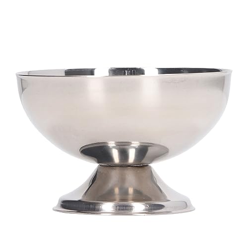 Stainless Steel Ice Cream Bowl with Fork, Dessert Bowls Serving Bowl for Pudding, Dessert, Sundae, Ice Cream, Salad, Pudding (250ml)