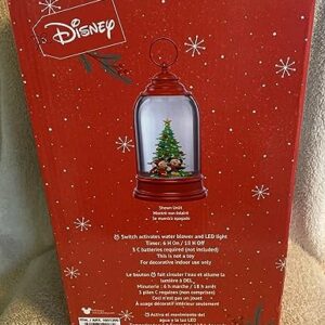 Disney Holiday Lantern ~ Christmas Tree Snow Dome Water Globe Glitter (Pack of 1)