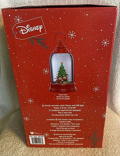 Disney Holiday Lantern ~ Christmas Tree Snow Dome Water Globe Glitter (Pack of 1)