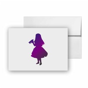 alice in wonderland, magic kingdom blank cards cc-2894