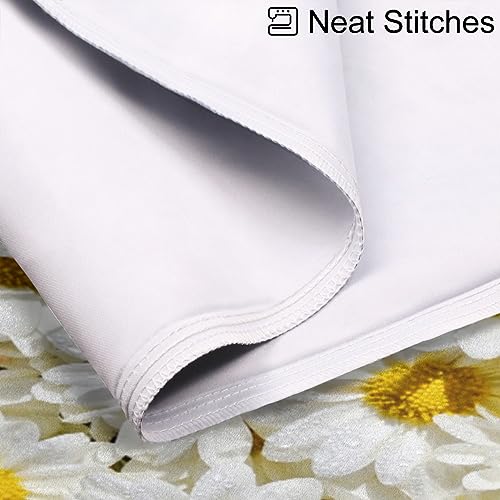 Daisy Floral Prints Satin Pillow Cases Silk Satin Pillowcase for Hair and Skin Standard Set of 2 Super Soft Silk Pillowcase with Envelope Closure (20x26 in)