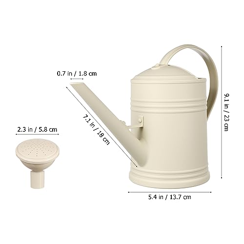 Happyyami 2pcs Waterer Spout Home Pitcher Can Ml High Decorative L Plastic Plants Multi-Purpose Detachable Water White Cans with Large Play Modern Garden and Watering House Sprayer