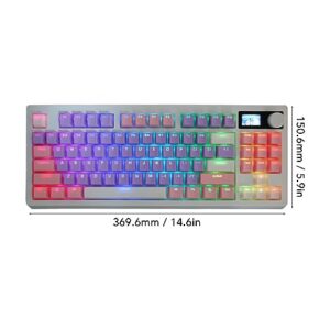 Luqeeg Gaming Keyboard, USB Wired Hot Swappable Bluetooth Wireless RGB Mechanical Keyboard with 3 Mode Connectivity, 16 Lighting Effects, Mechanical Keyboard for Windows, Mac