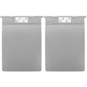 magiclulu 2pcs case folder filing box profile hardboard hanging file folders paper folder digital writing pad office folders clipboards exam paper base nurse writing board abs tray a4 grey