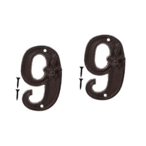 stobok 2pcs cast ironmetaldigital door number signs modern house number street numbers house sticker by letter numbers stickers digital sign house numbers door address numbers house signs