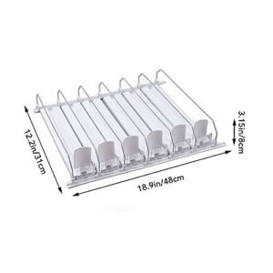 Refrigerator Soda Can Organizer, Drink Automatic Pusher Glide ABS Width White for Supermarkets (31cm)