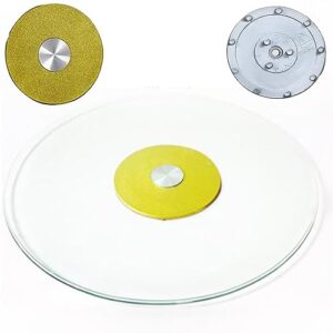 DOUKI Glass Lazy Susan Serving Turntable 30" Rotating Serving Tray For Dining Table Large Tabletop Rotating Tray, Lazy Susan Heavy Duty Turntable (Color : Gold, Size : 36inch(90cm))