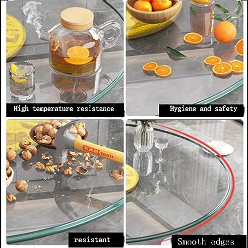 DOUKI Glass Lazy Susan Serving Turntable 30" Rotating Serving Tray For Dining Table Large Tabletop Rotating Tray, Lazy Susan Heavy Duty Turntable (Color : Gold, Size : 36inch(90cm))