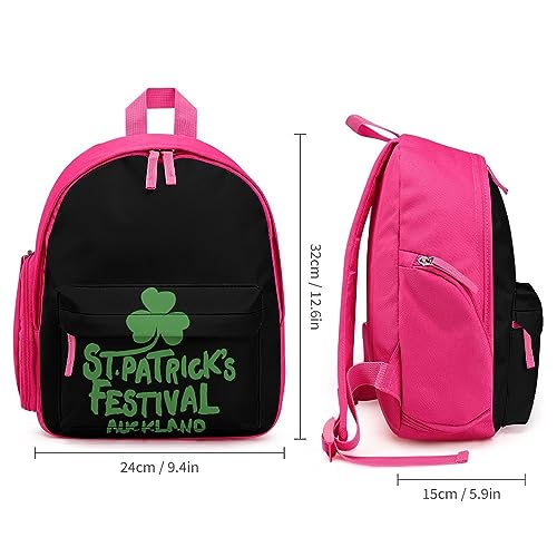 St Patrick's Day Auckland Backpack Lightweight Travel Work Bag Casual Daypack Business Laptop Backpack for Women Men