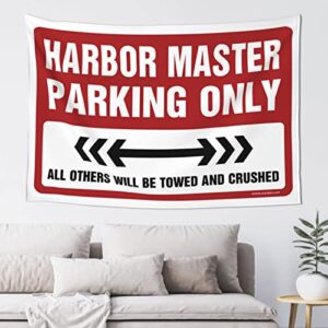 bedroom door decorations harbor master parking only tapestry space decorations beer decorations for man cave (size : 75x100cm)