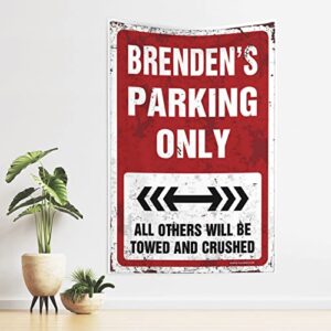 bedroom door decorations brenden's parking only tapestry space decorations beer decorations for man cave (size : 75x100cm)