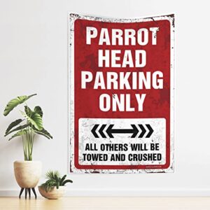 bedroom door decorations parrot head parking only tapestry space decorations beer decorations for man cave (size : 75x100cm)