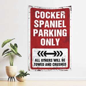 bedroom door decorations cocker spaniel parking only tapestry space decorations beer decorations for man cave (size : 75x100cm)