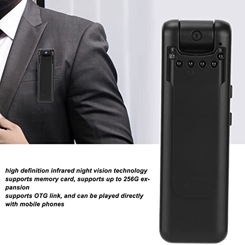 Mini Voice Video Recorder 1080P Night Vision Power Display Mini Body Camera for Law Enforcement - Compact Surveillance Device with 7 Hours of Separate Recording