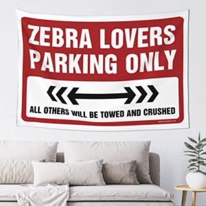 bedroom door decorations zebra lovers parking only tapestry space decorations beer decorations for man cave (size : 75x100cm)