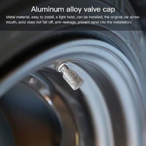 8 Pcs Aluminum Tire Stem Valve Caps Aluminium Car Dustproof Wheel Air Port Caps Cover(Silver)