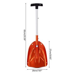 TAPARU Shovel Telescopic Detachable Spade Outdoor for Shovel Snow Ice Removal High Strength