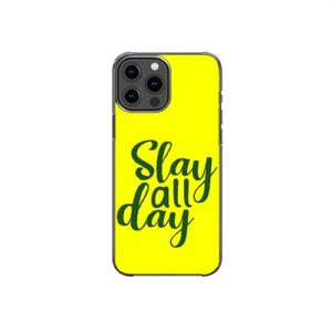 slay all day motivational inspirational pattern art design anti-fall and shockproof gift iphone case (iphone xr)