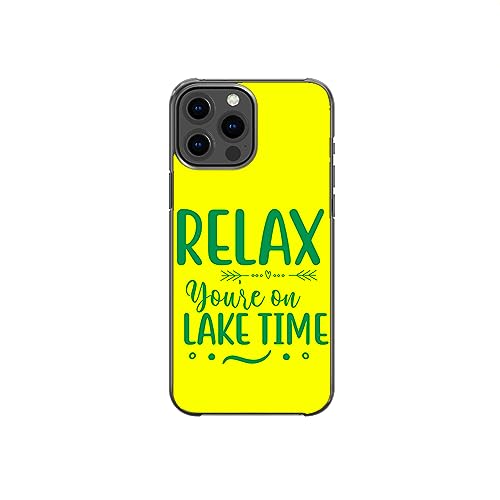 Relax You Are On Lake Time Sarcastic Funny Pattern Art Design Anti-Fall and Shockproof Gift iPhone Case (iPhone XR)