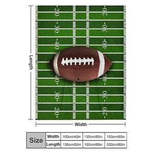 Firiseroh American Football Field Throw Blanket Football Gifts for Boys Men American Football Lover Blanket Unique Gifts for Football Player Plush Cozy Throws for Bed Sofa 80×60