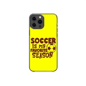 Soccer Is My Favorite Season Sarcastic Funny Pattern Art Design Anti-Fall and Shockproof Gift iPhone case (iPhone XR)