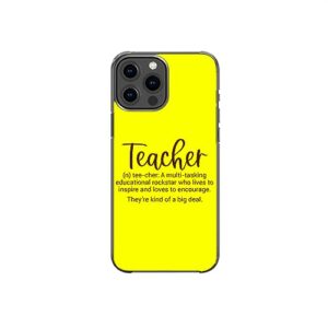 Definition Of Teacher Motivational Positive Inspirational Pattern Art Design Anti-Fall and Shockproof Gift iPhone case (iPhone XR)