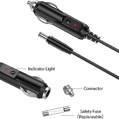 Nuxkst Car DC Adapter for Supersonic SC-1711 SC1711 Portable Wireless Bluetooth Speaker System Auto Vehicle Boat RV Camper Cigarette Lighter Plug Power Supply Cord Cable Charger PSU