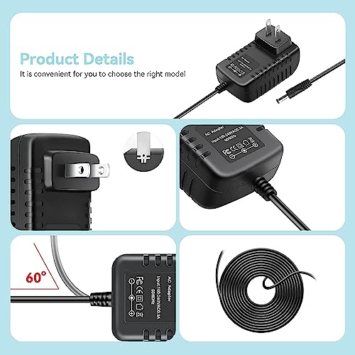 GIZMAC 6V AC/DC Adapter Replacement for at&T SynJ SB67148 Syn J SB 67148 SMB Telephony Dect 6.0 4-Line Cordless Deskset Accessory Telephone Small Business Phone System DC6V 400mA 6VDC Power Supply